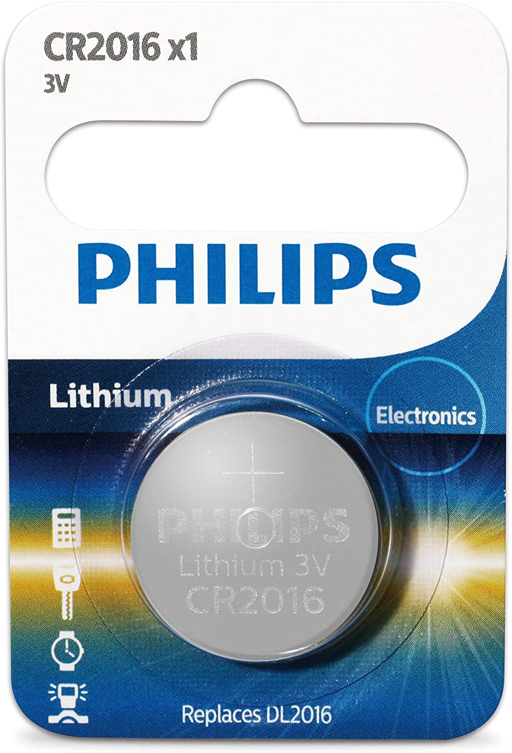 Bateria Cr2016 3v Philips cartela com 5 uns - gamashop