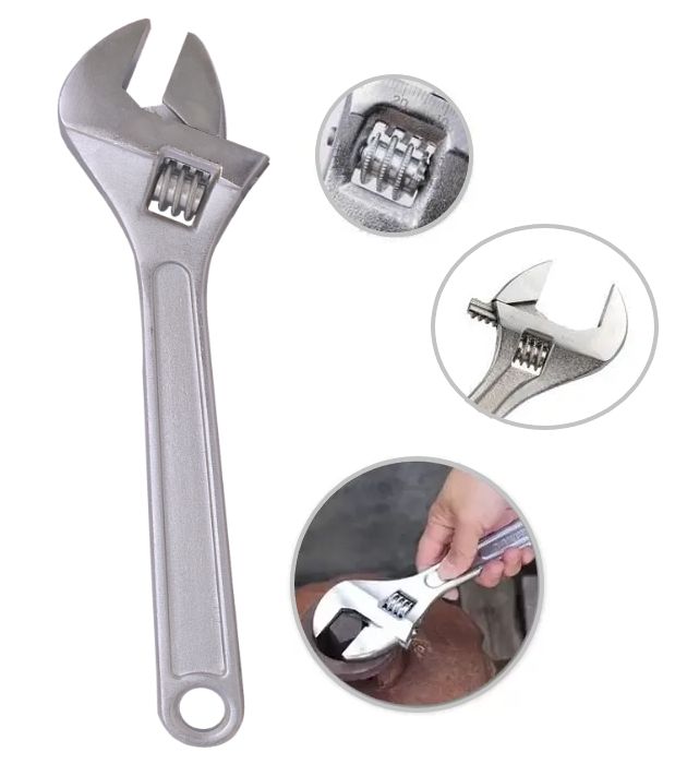 CHAVE INGLESA AJUSTAVEL 8 POLEGADA 200MM ACO UNIVERSAL - MFL ACESSORIOS LTDA