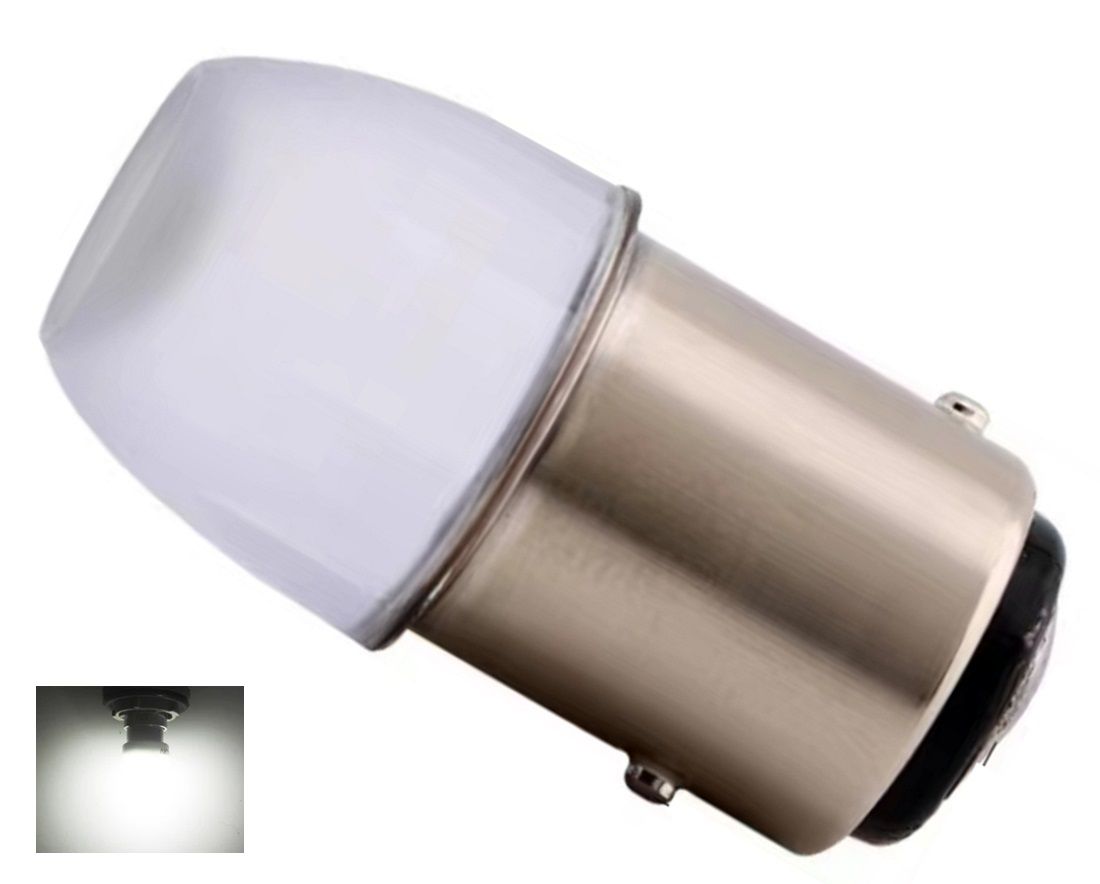 LAMPADA 3 LED CERAMICA BA15S 1 POLO P21W 1156 1141 BRANCO 12V - MFL ACESSORIOS LTDA