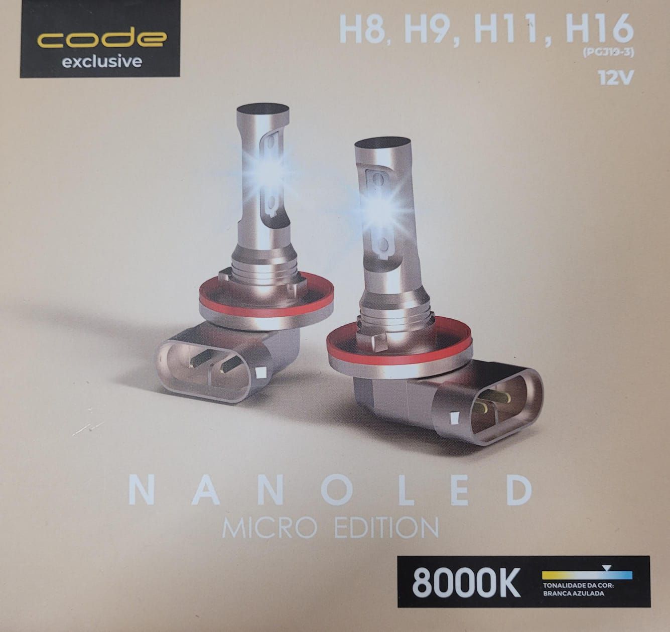 LAMPADA NANO LED MICRO EDITION 12V 8000K H11 CODE - MFL ACESSORIOS LTDA