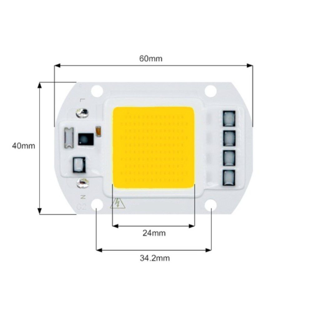 CHIP DE LED 50W 220V BRANCO QUENTE INTELIGENTE SEM REATOR - MFL ACESSORIOS LTDA