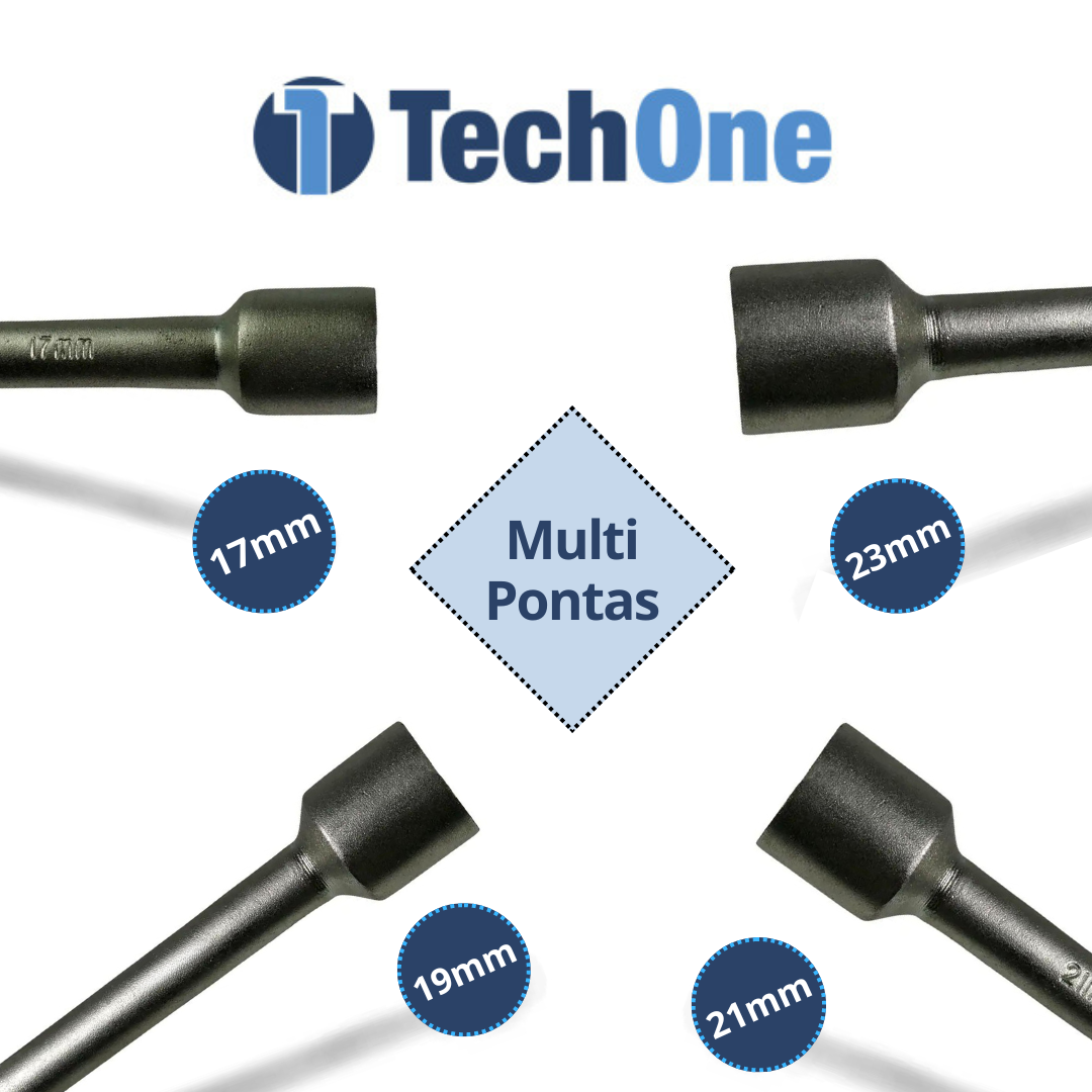 CHAVE DE RODA MODELO CRUZ 4 BOCAS 17/19/21/23 MM TECHONE - MFL ...