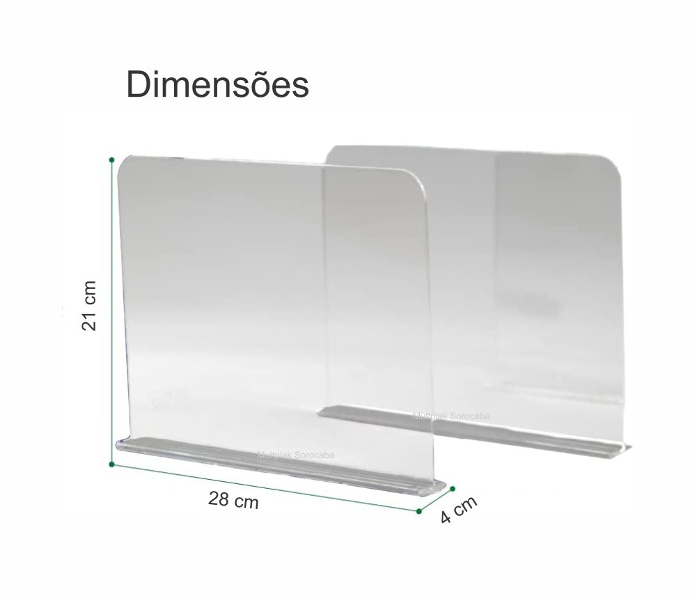Divisória Versátil em Acrílico Transparente - Multplak Sorocaba