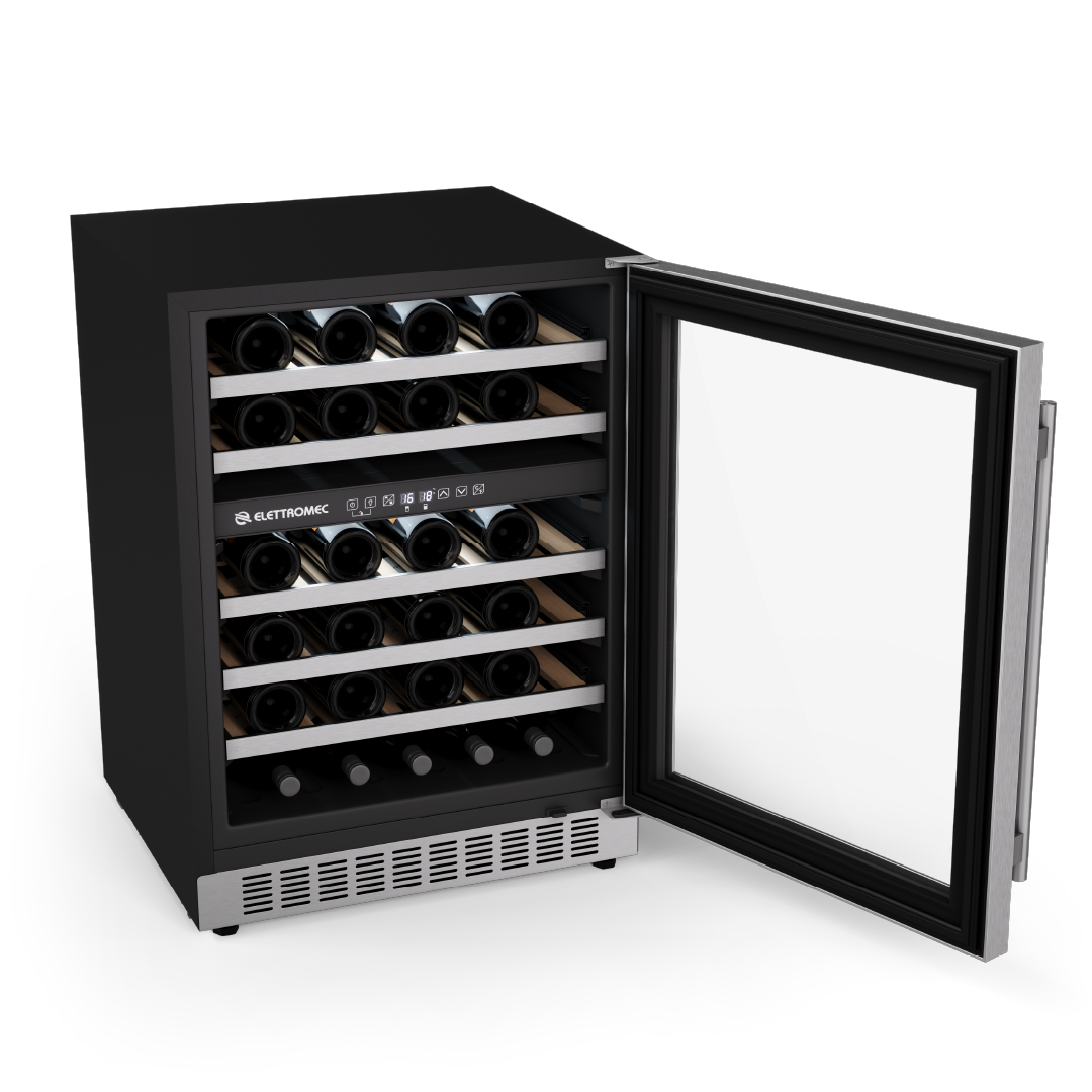 Adega 45 Garrafas 2 Zonas Embutir CV-2BI-45-XV Elettromec - Unikitchen - Eletrodomésticos ...