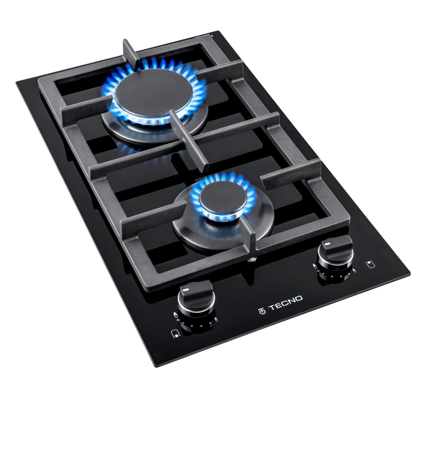Cooktop Vitrocerâmico com 2 Queimadores a Gás 220V Dominó 30cm Tecno ...