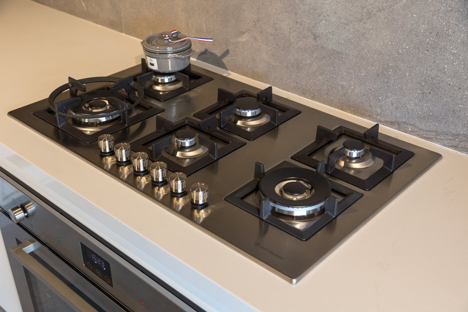 Cooktop a Gás Elettromec Quadratto 6 Bocas Tripla Chama Inox Gusa 90cm ...