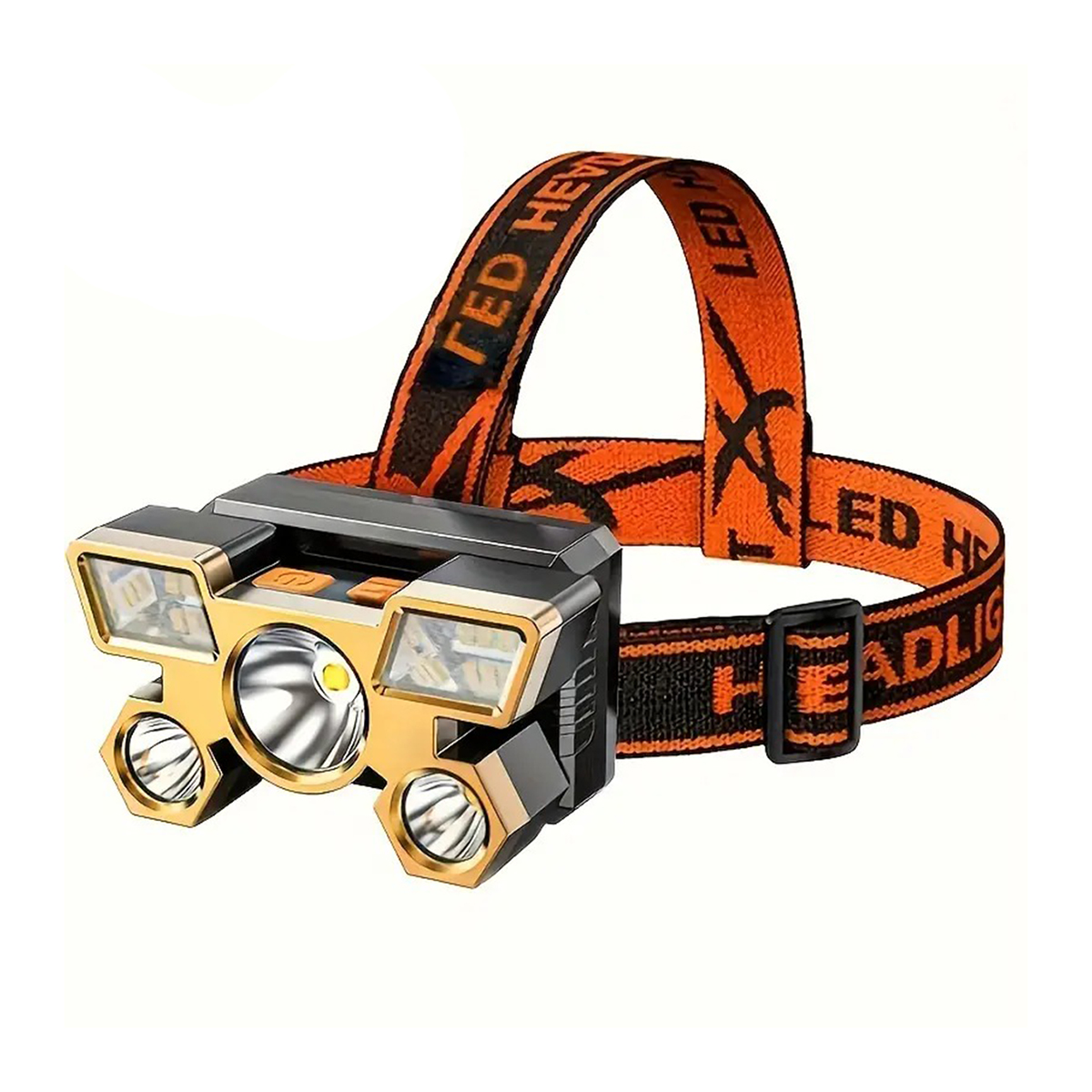 Lanterna De Cabeça LED Longo Alcance Recarregável USB Camping ...