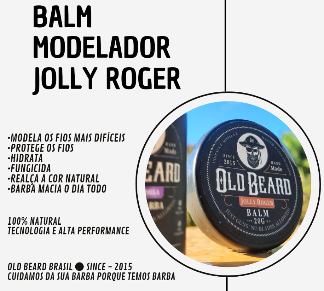 Balm Cera Modelador de Barba Jolly Roger 20g - Barba Nobre