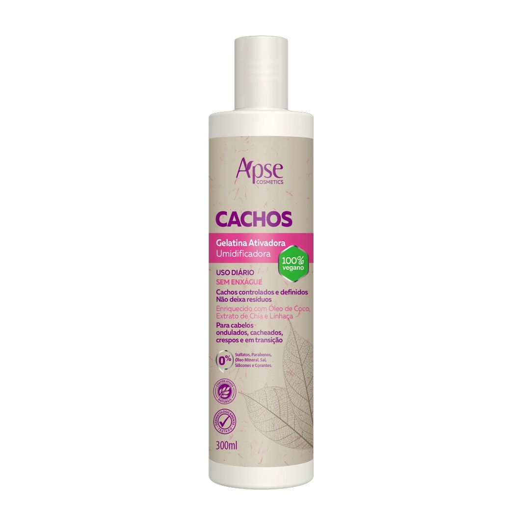 Kit Apse Cachos Shampoo e Condicionador e Ativador e Gelatina - Niale Cosméticos e Acessórios ...