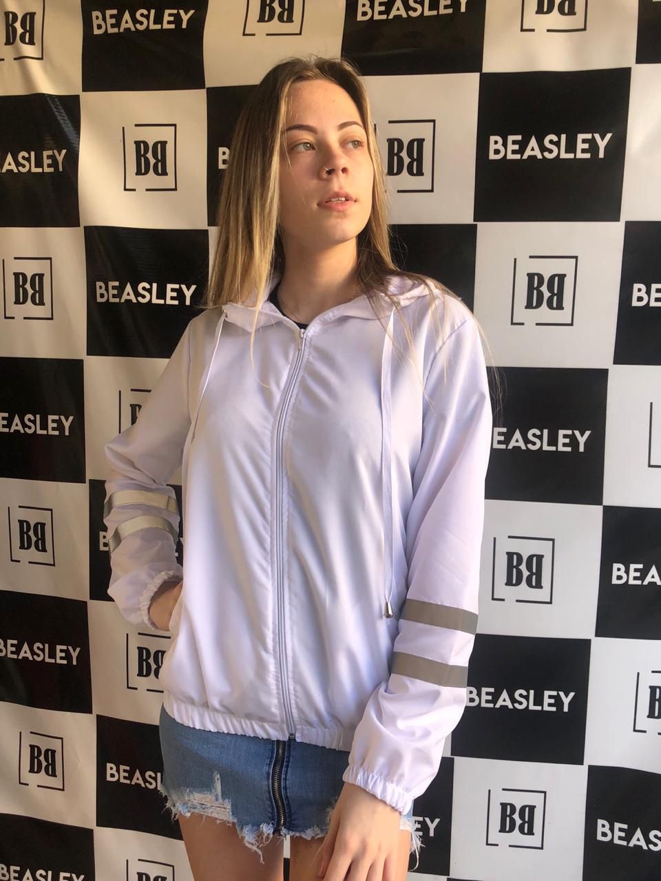 jaqueta corta vento unissex faixa refletida - Beasley Store - a ...