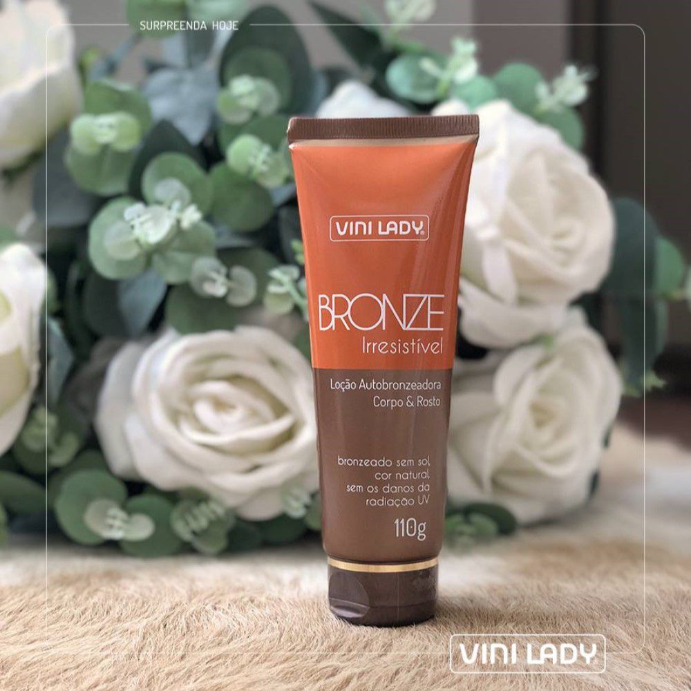 Loção Autobronzeadora Melhor Bronze Irresistível Vini Lady 110 g - RSA ...