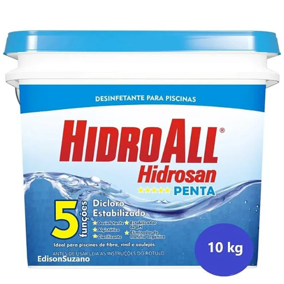 Cloro de piscina granulado desinfetante Hidrosan Penta 10kg - Loja TRC