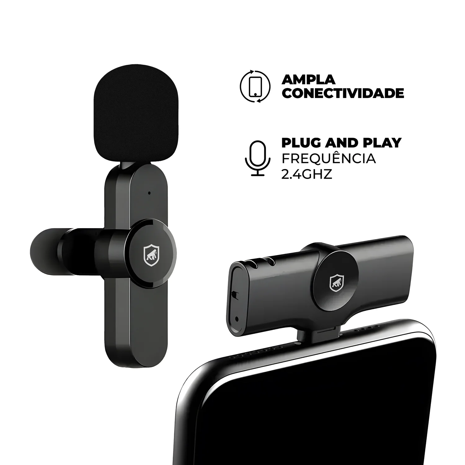 Microfone De Lapela Flex Lightning Gshield GS-8906 - JD Informática MS ...