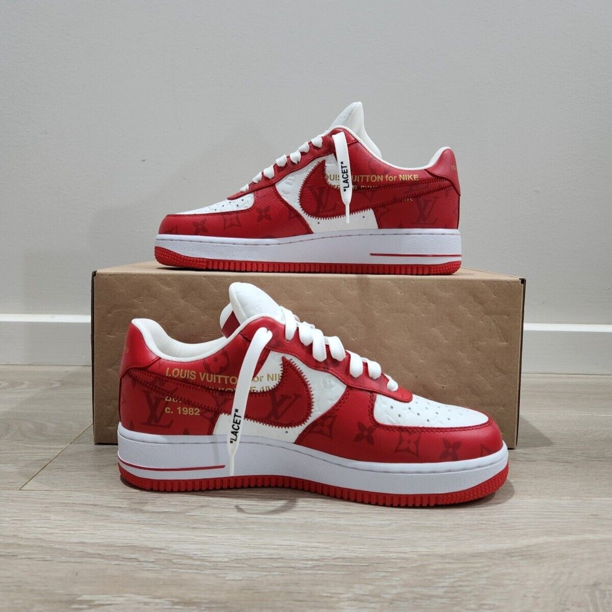 Nike x LV Air Force 1 Low 'White Comet Red' - Boutique ZeroUm ...