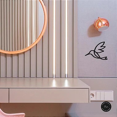 Decorativo de Parede em MDF Beija-flor - Studio Seu Moa - Loja de Decoração