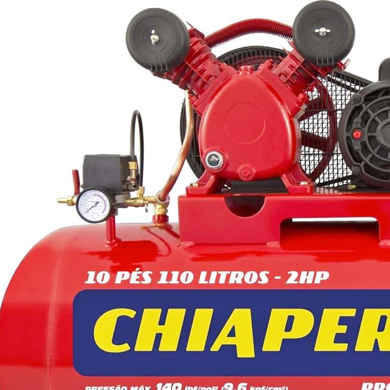 Compressor Profissional Chiaperini RED 10 - 110L - Monofásico 220V ...