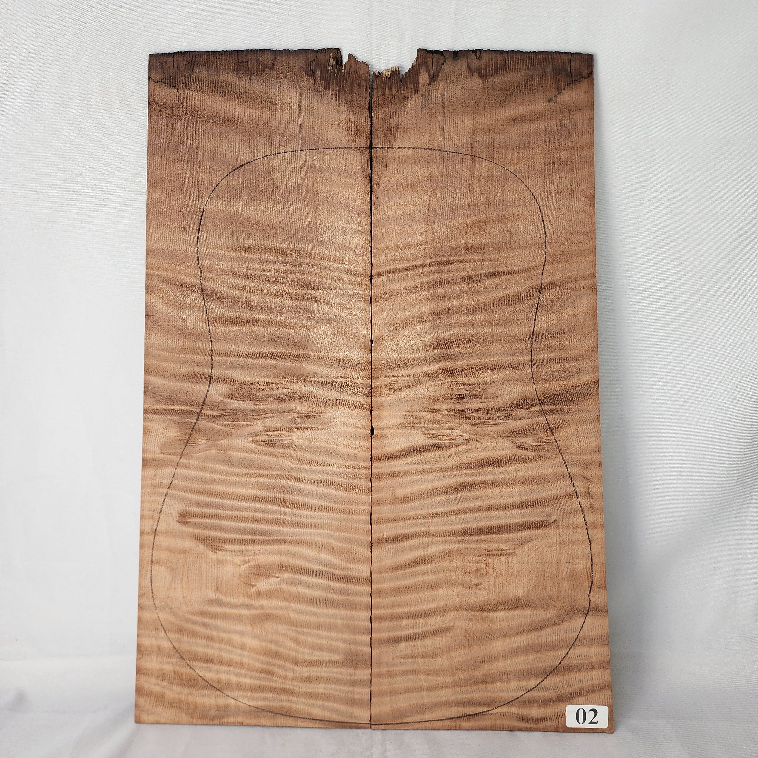 TAMPO CURLY FLAMED REDWOOD (SEQUOIA) VIOLAO / OM / FOLK - Luthier Planet