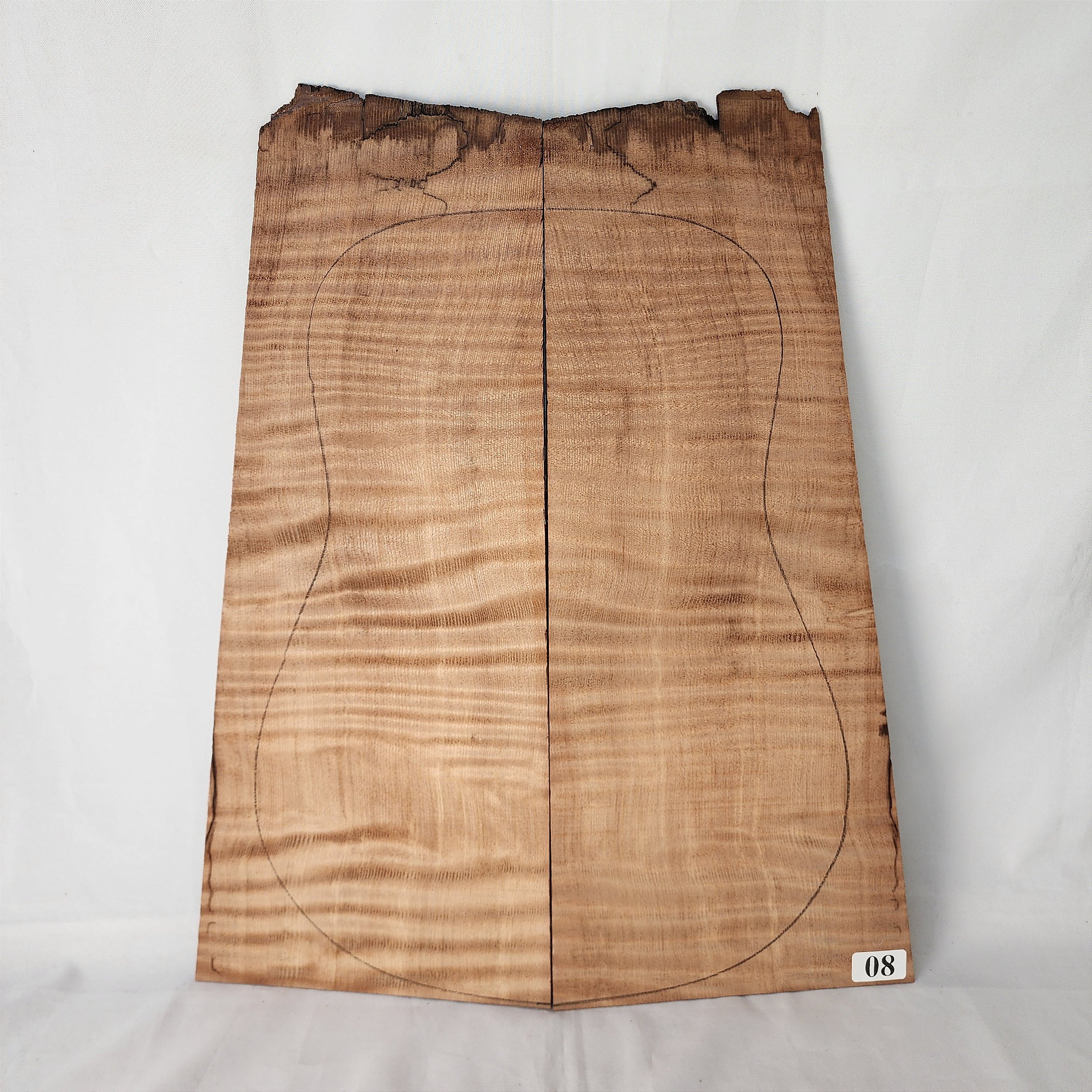 TAMPO CURLY FLAMED REDWOOD (SEQUOIA) VIOLAO / OM / FOLK - Luthier Planet