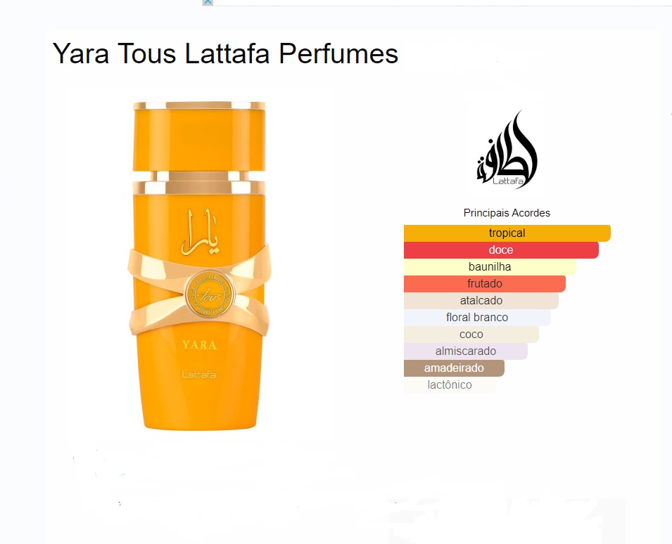 Yara Tous 100ml Fem Lattafa Arabe - BYSOU.COM.BR