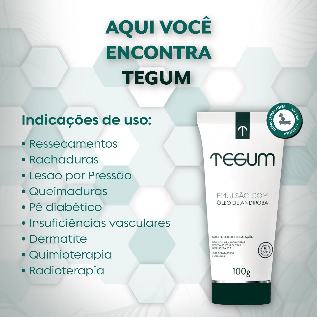 Tegum - emulsão com óleo de andiroba - Lojas Oncoshop