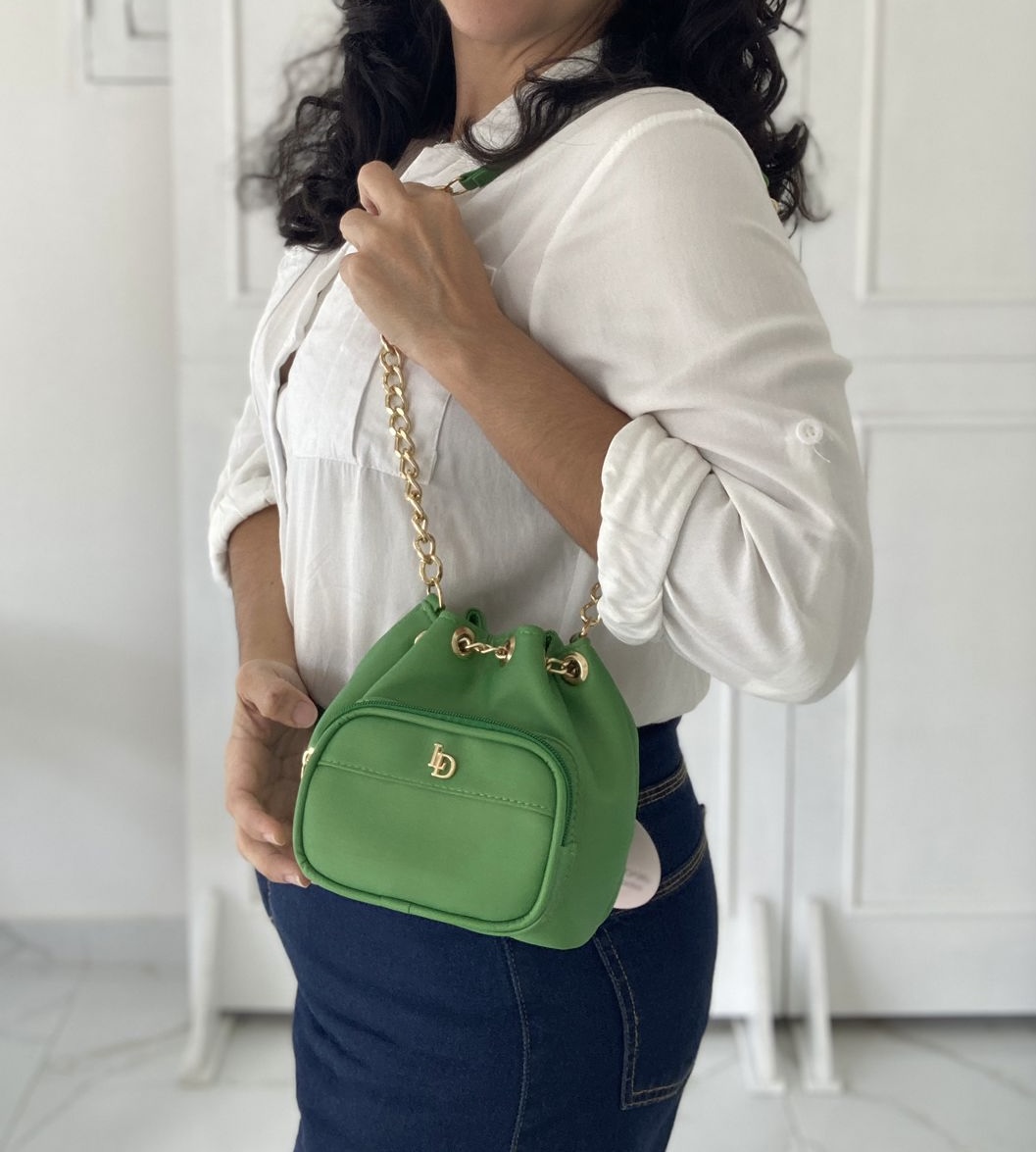 MINI CAROL PLUS - VERDE CANA - Little Dove - Amigas de Bolsa