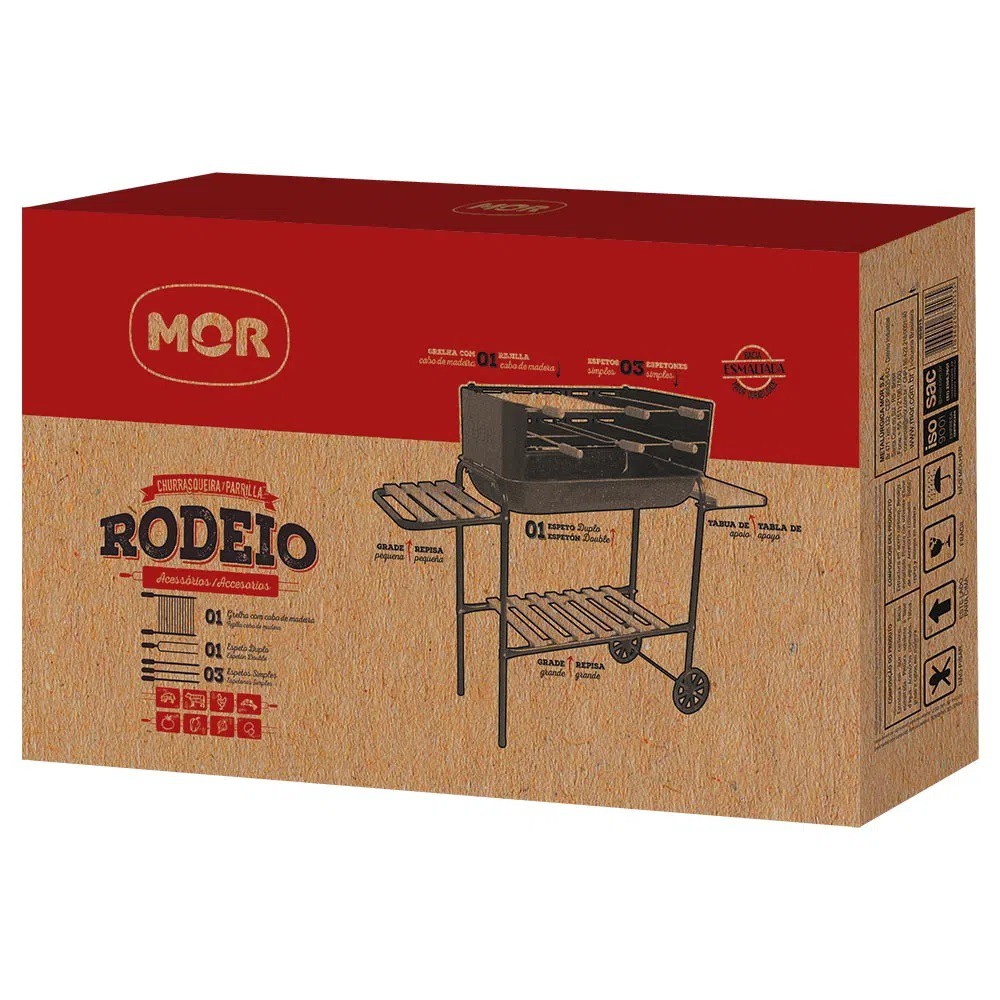 Churrasqueira Rodeio Bacia Esmaltada Mor - Aventura Brasil