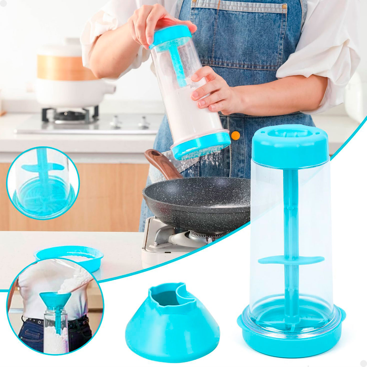 Tapioqueira Lorben Peneira Polvilhador Armazenador Tapioca Beiju - Lorben