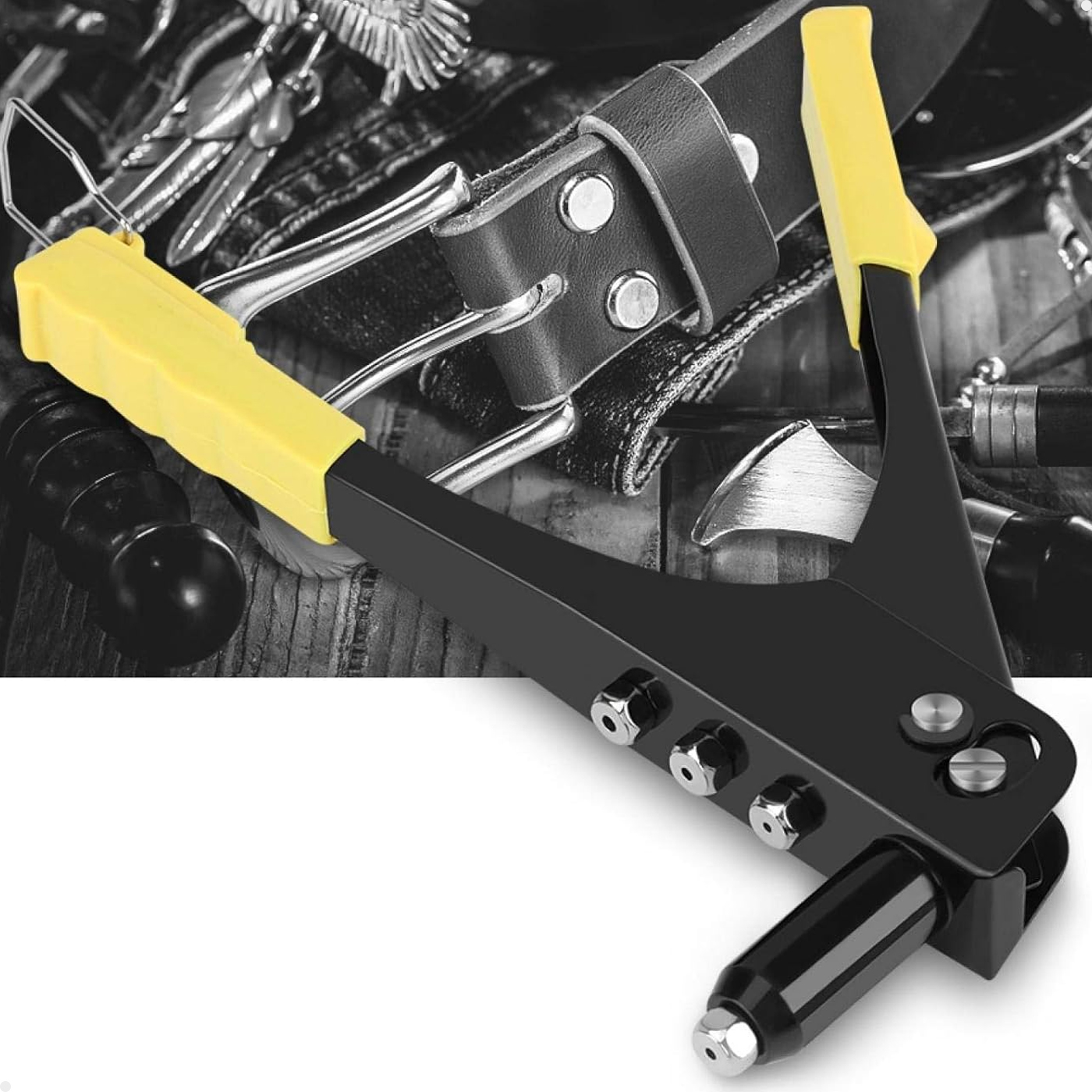 Alicate Rebitador Profissional Rebitadeira Manual Com 4 Bicos Conserto ...