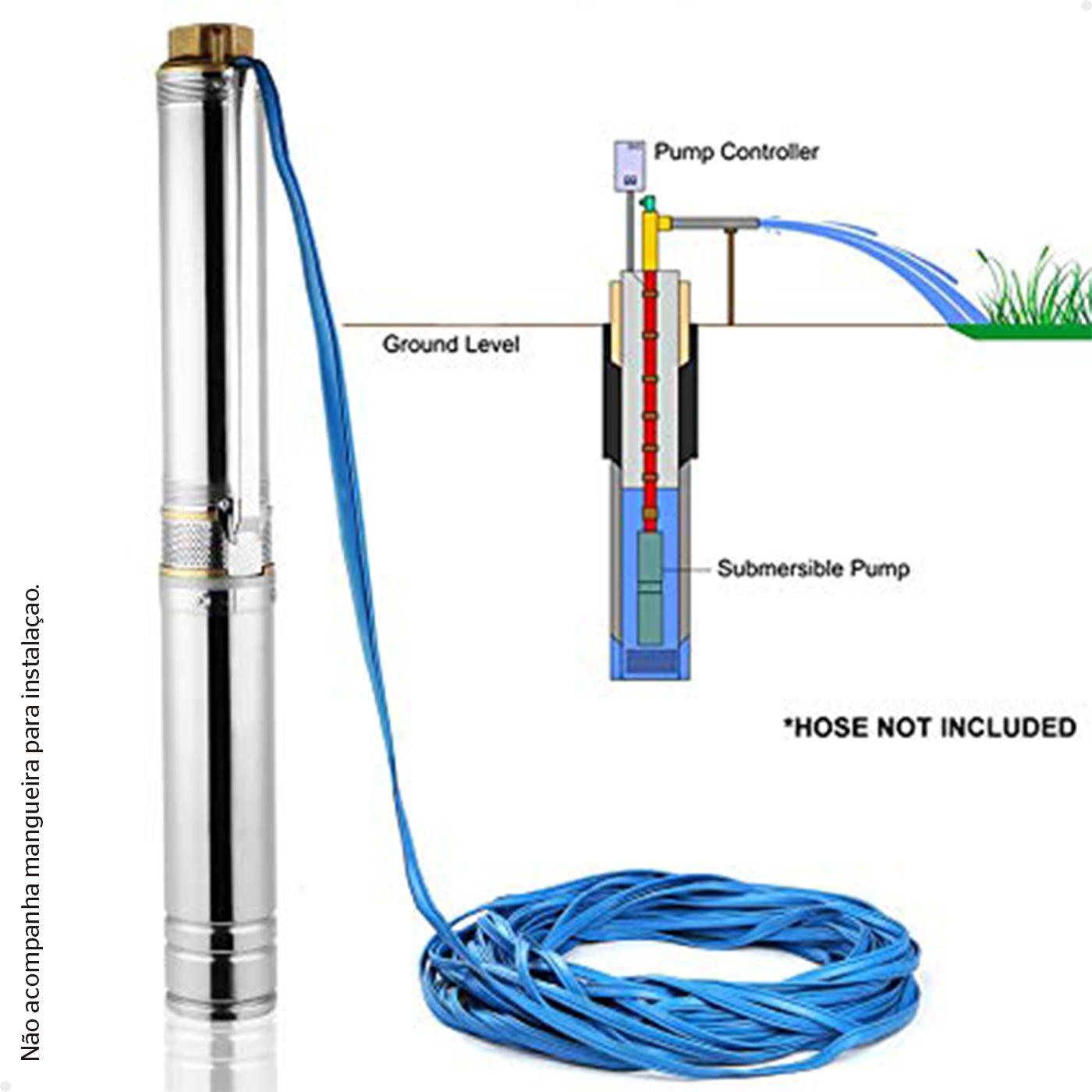 Bomba Submersa Caneta Palito 1/2 hp 3 polegadas Lorben - Lorben