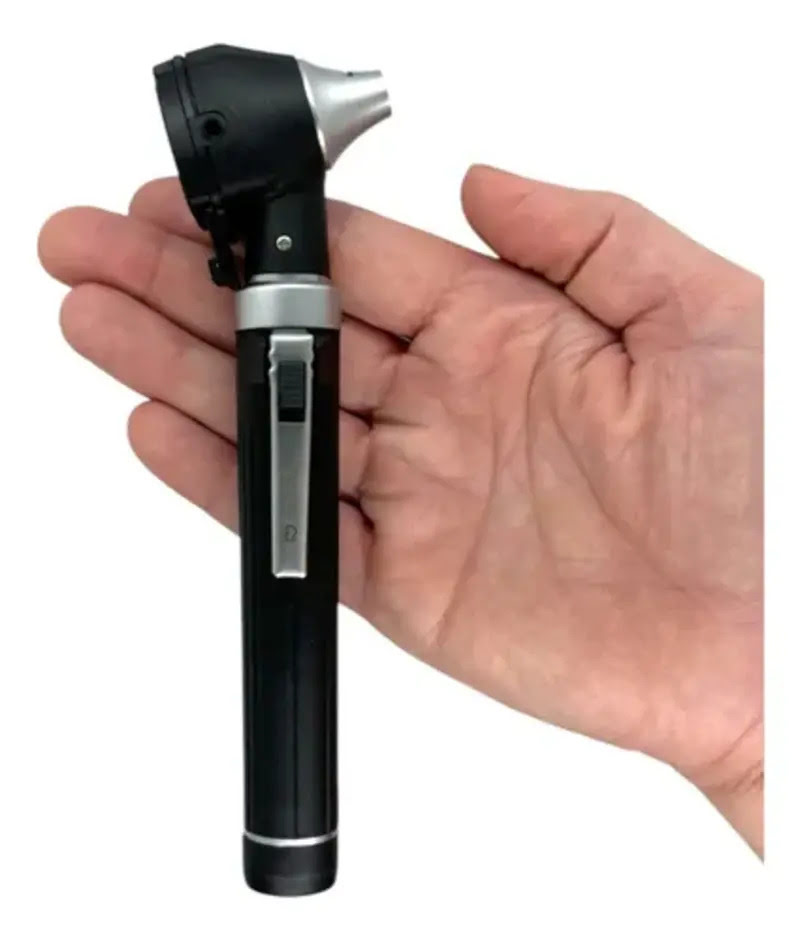 Otoscópio Fibra Óptica Colors Preto C/10 Espéculos - Medicate ...