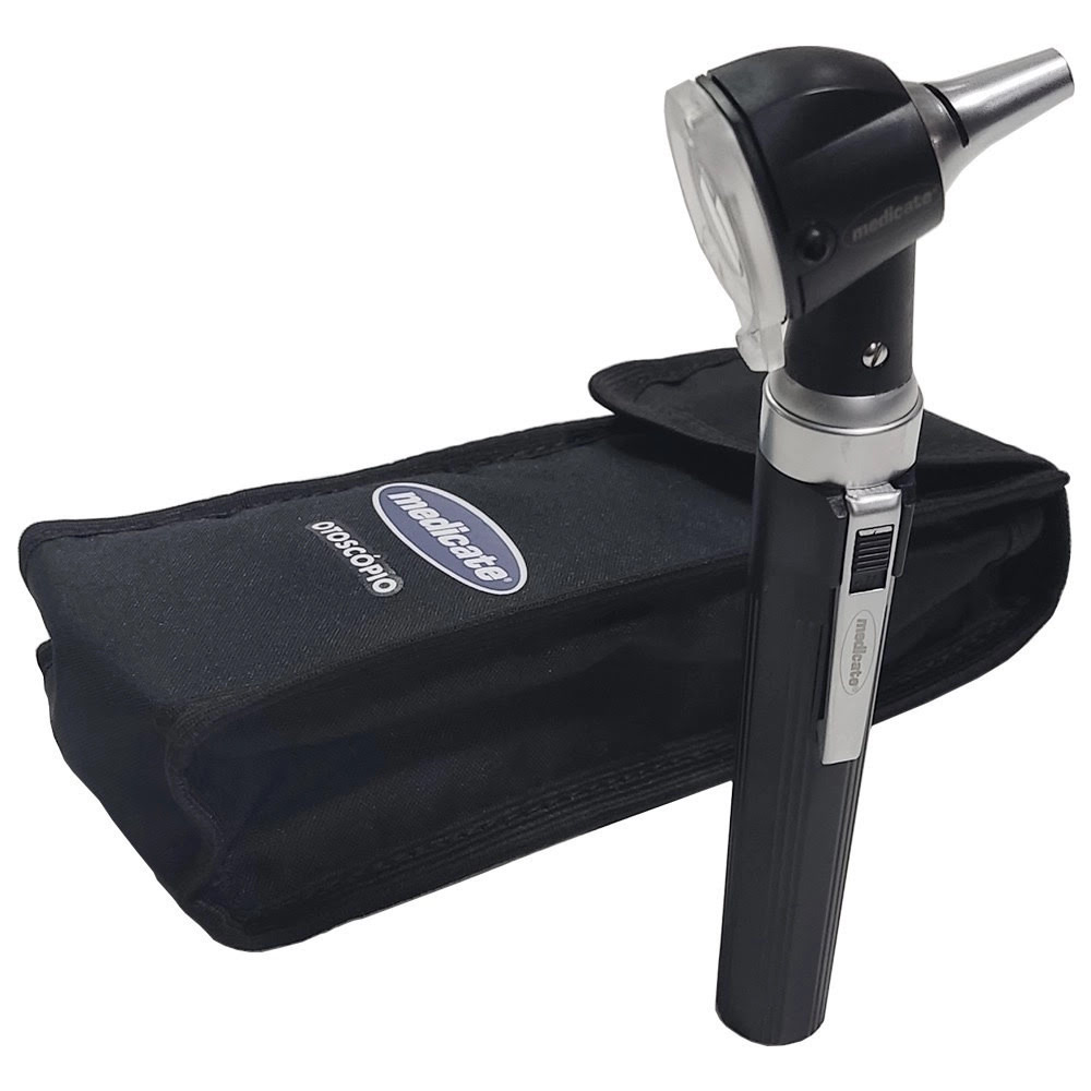 Otoscópio Medicate MD 7100 LED Fibra Óptica Preto - Produtos médicos e ...