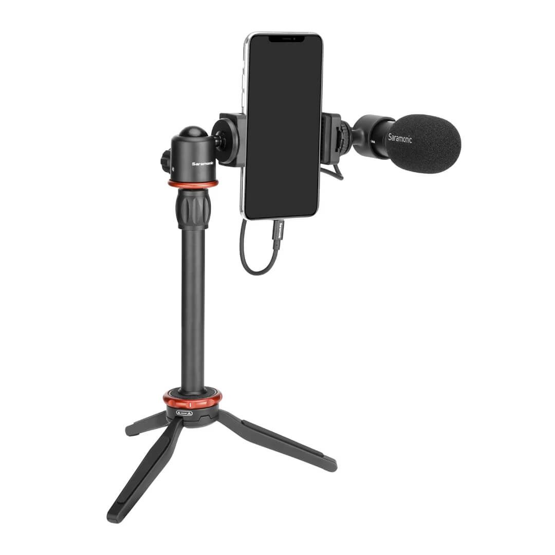 KIT DE MICROFONE ESTÉREO COM TRIPÉ PARA CELULAR - Saramonic - A Sua ...