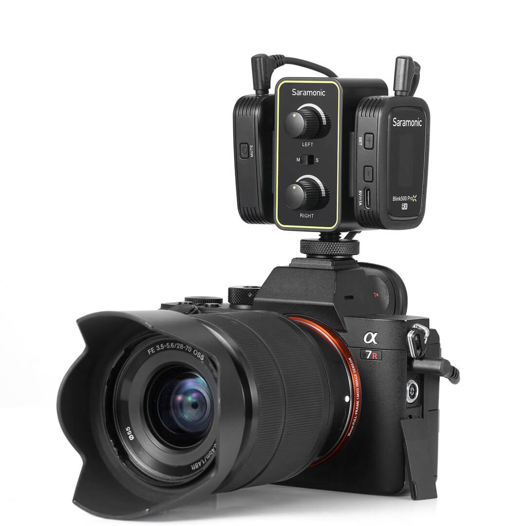 Interface de áudio passiva/ativa de 2 canais para câmeras DSLR ...