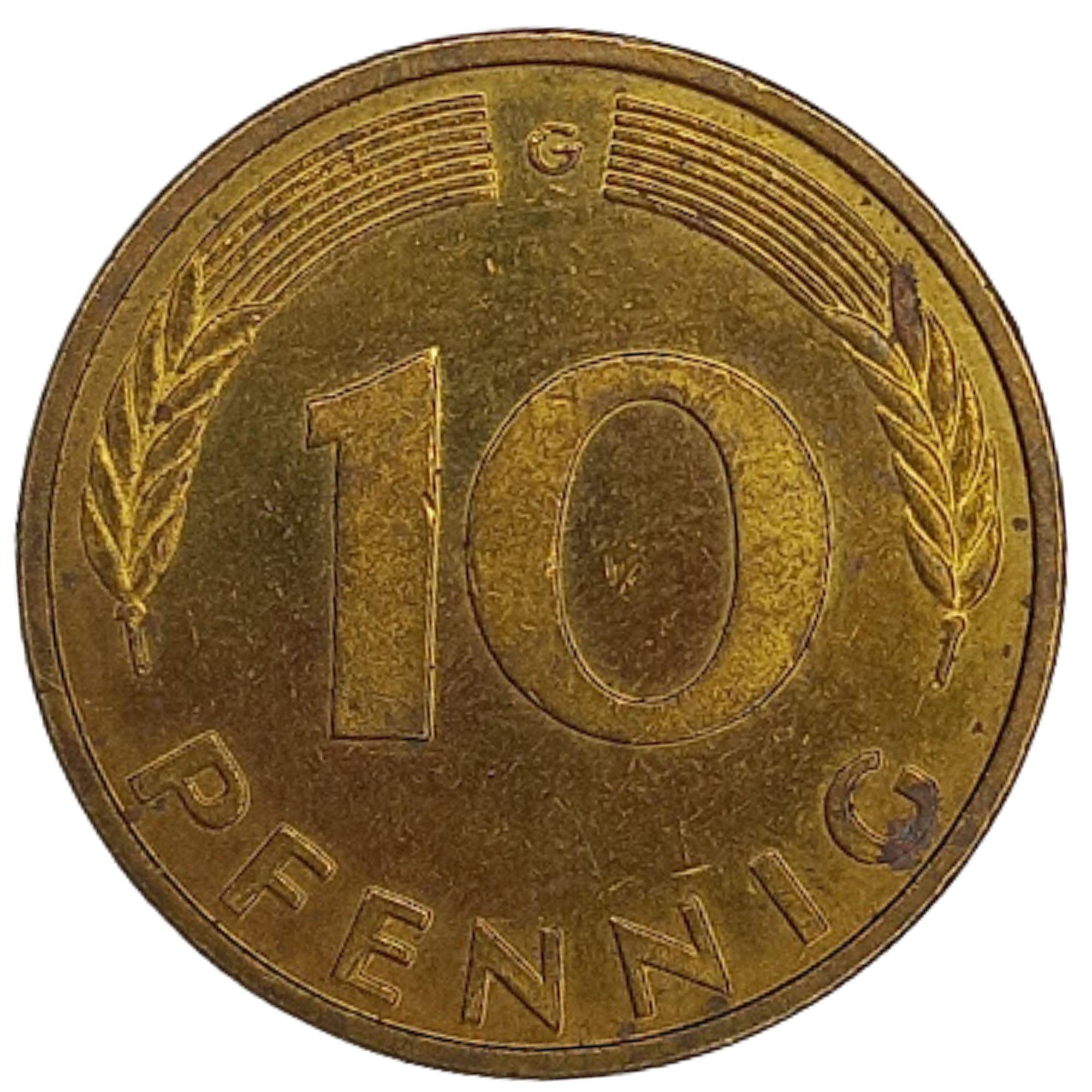 Moeda 10 Pfennig 1992 MBC (G) Alemanha - Numismática Virtual Aqui Você Encontra Cédulas Moedas ...