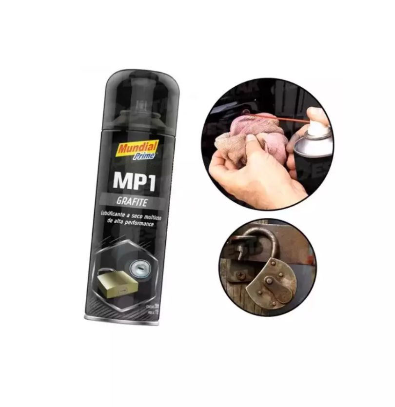 Grafite Em Pó Spray Lubrificante A Seco Multiuso 200ml Mundial Prime M - Sampling & Repil