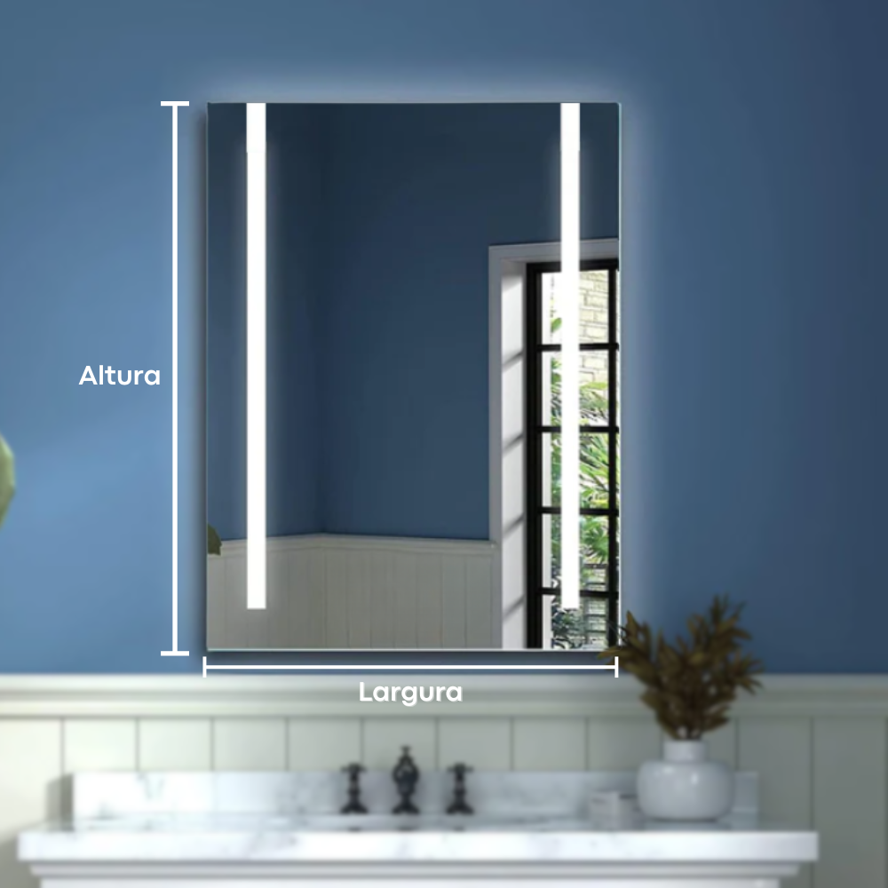Espelho Com LED Lateral + Touch Screen Estiloso - Espelhos PRIME ...