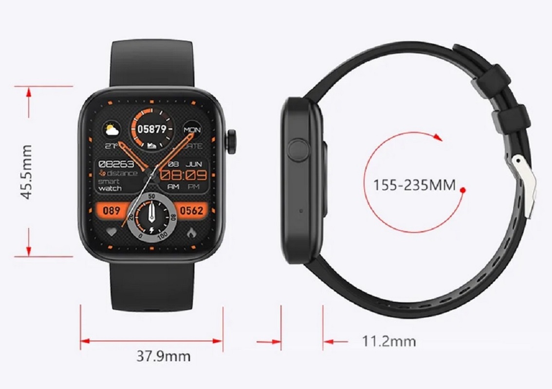 Smartwatch Colmi P71 1.9'' Preto (Chamada,Bluetooth 5.1,Tela 1.9 Pol ...