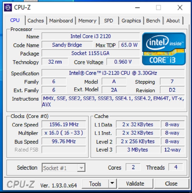 Processador Intel Core I3-2120 3.30 Ghz LGA1155 para PCs - RIKATECH