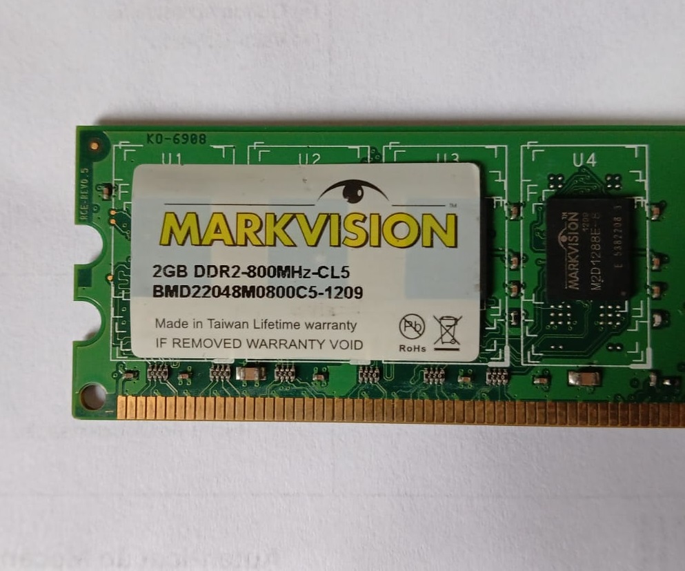 Memória Markvision 2GB DDR2 800 Mhz para PCs e Desktops - RIKATECH