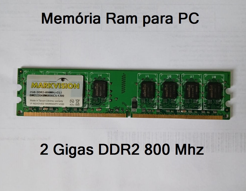Memória Markvision 2GB DDR2 800 Mhz para PCs e Desktops - RIKATECH