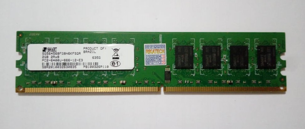 Memória Smart 2 Gigas DDR2 800 mhz para Pcs e Desktops - RIKATECH