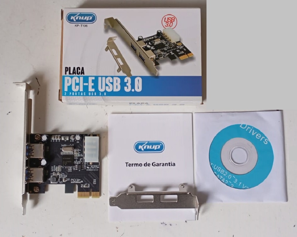 Placa Expansora Pci-Express com 2 Portas USB 3.0 para PCs - RIKATECH
