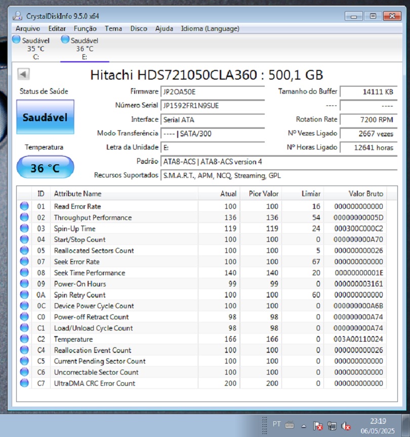 HD Hitachi 500 Gigas Sata 7200 RPM para PCs e Desktops - RIKATECH