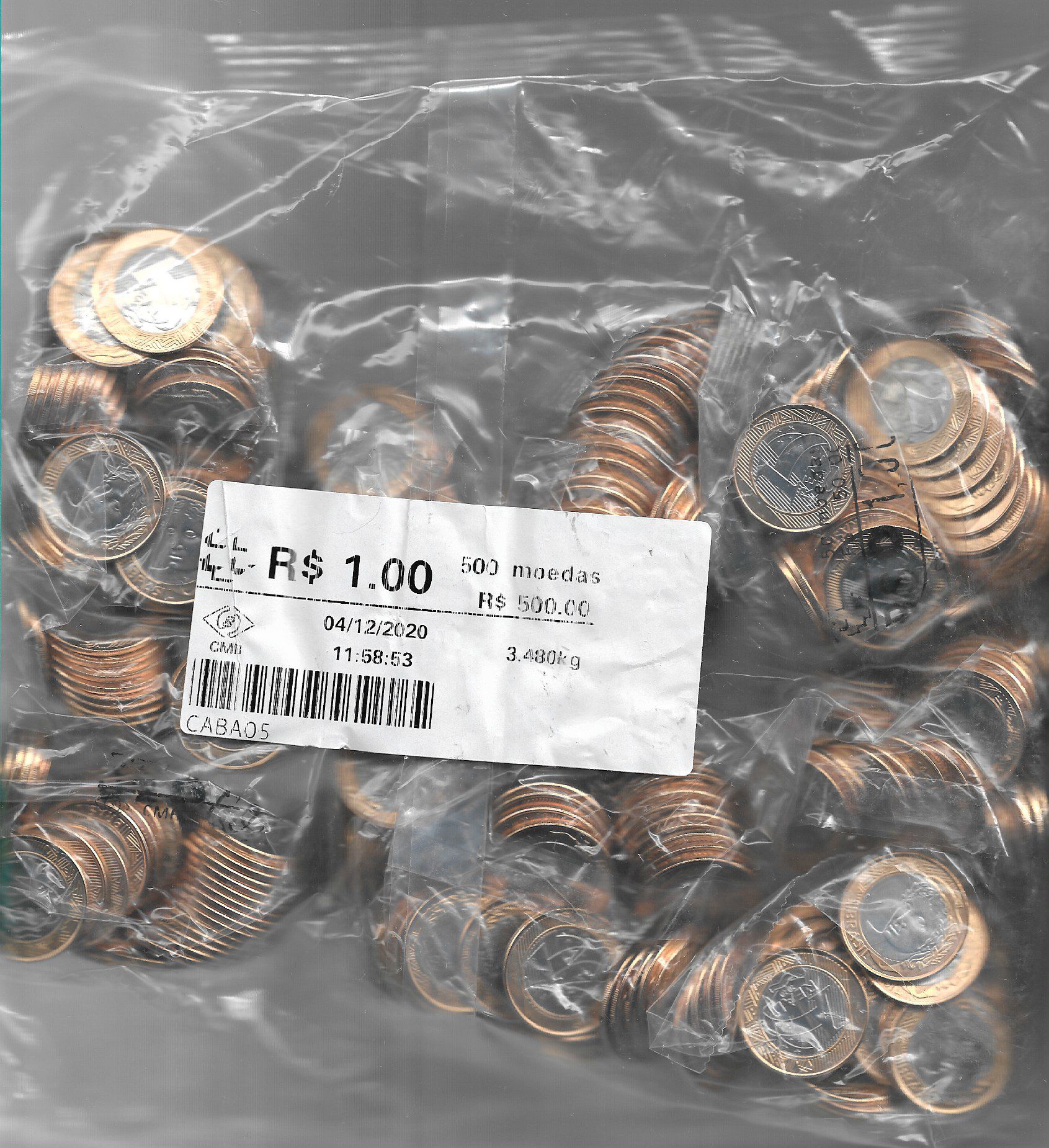 Pacotão 10 Saches 2020 Moedas R$ 1,00 - Vera Cruz Numismática - Loja ...