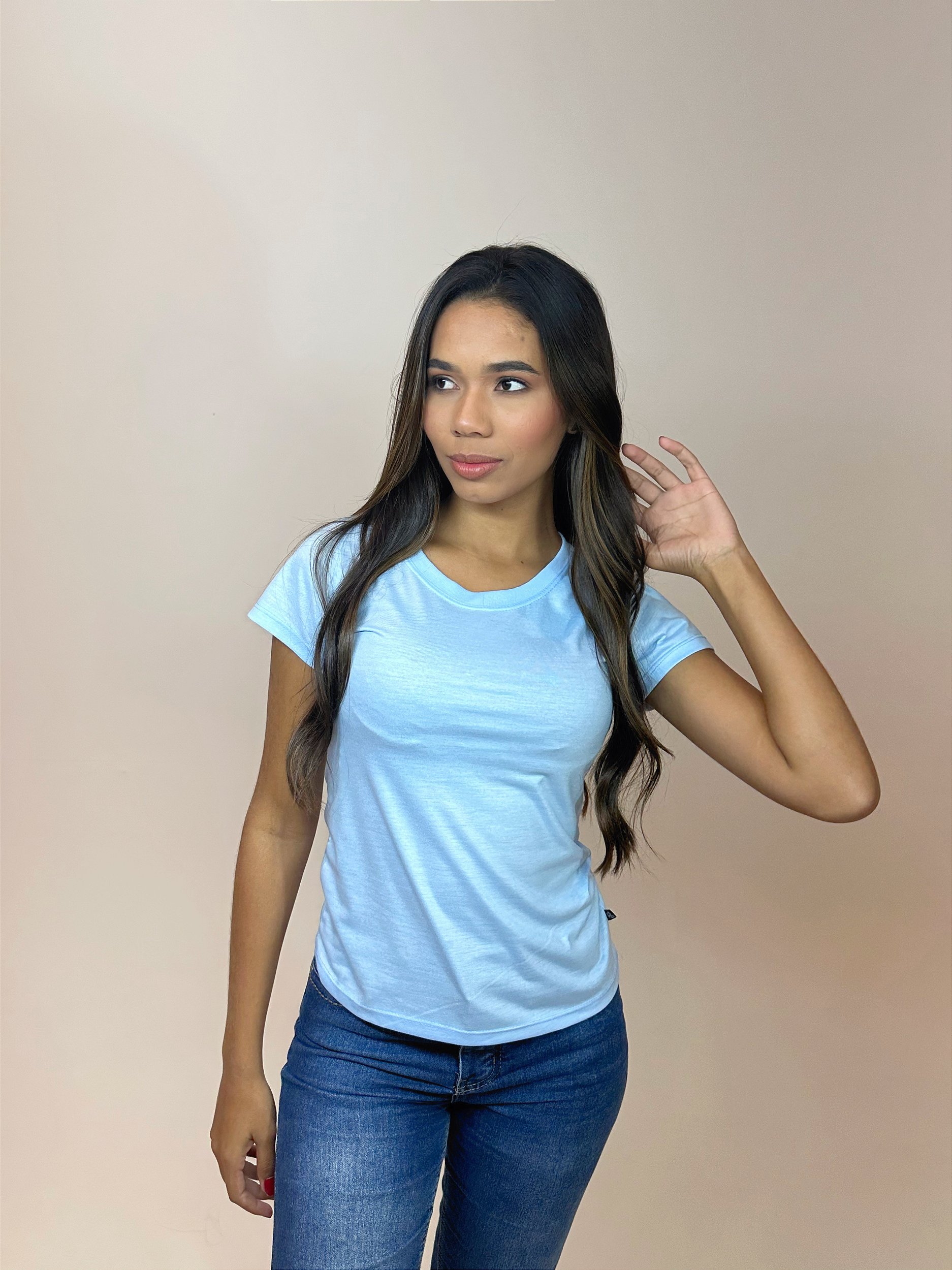 BABY LOOK AZUL BEBÊ - Trix Roupas