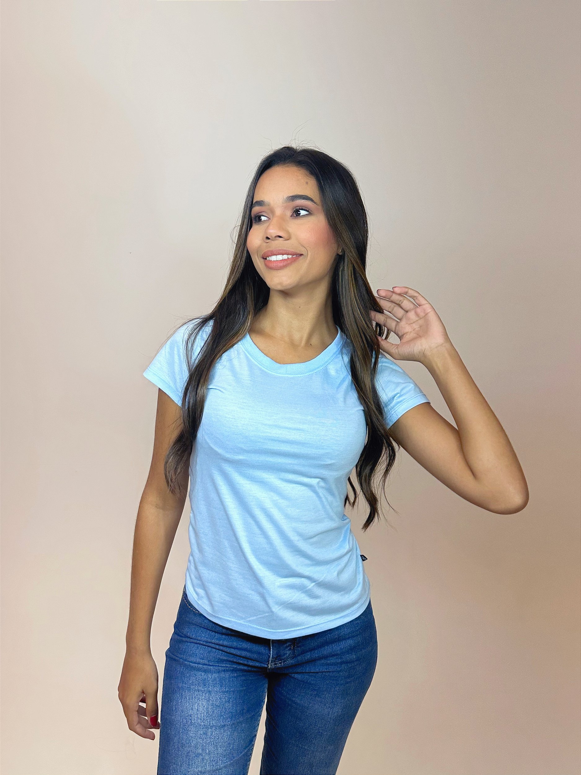 BABY LOOK AZUL BEBÊ - Trix Roupas