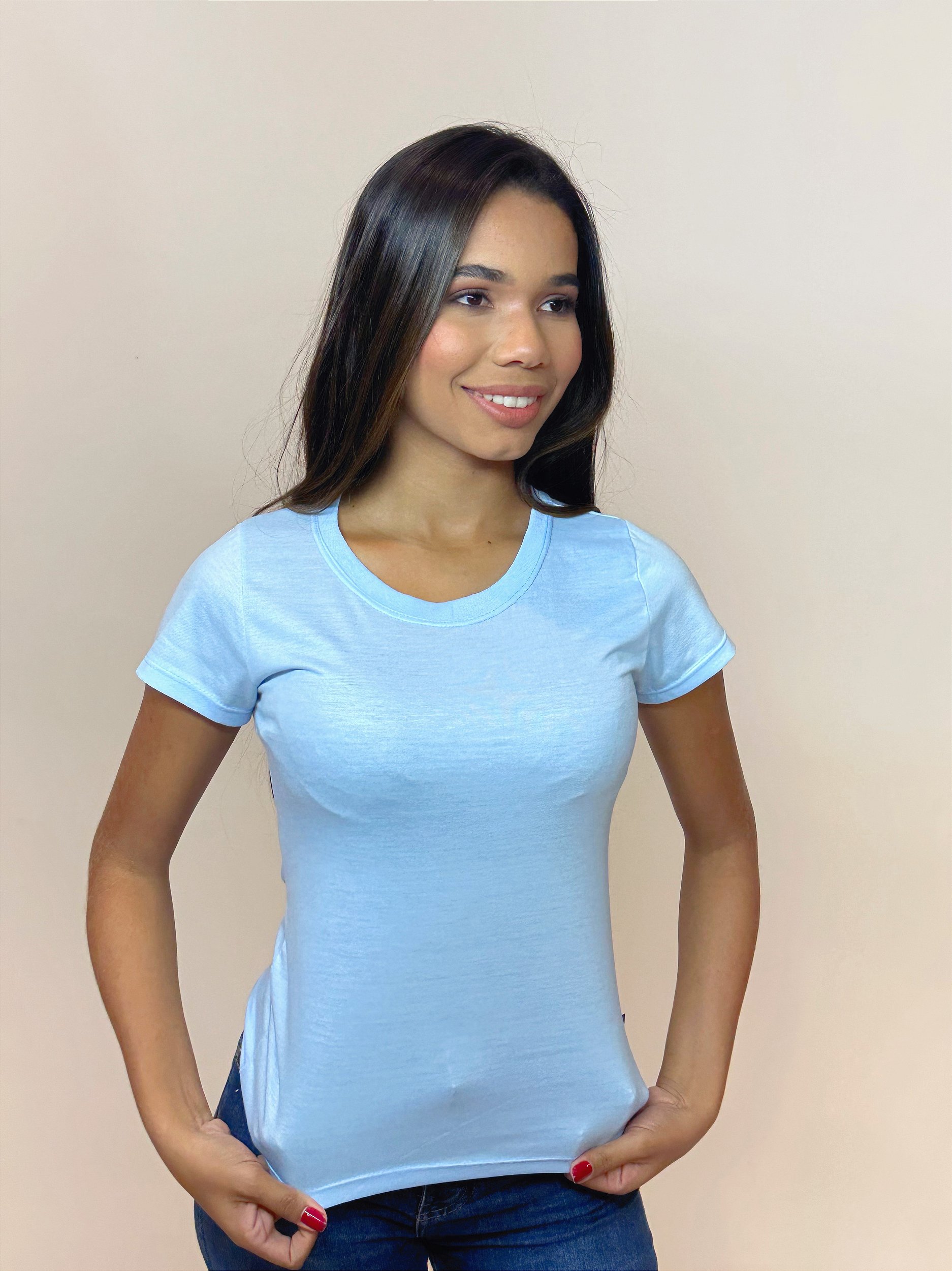 BABY LOOK AZUL BEBÊ - Trix Roupas