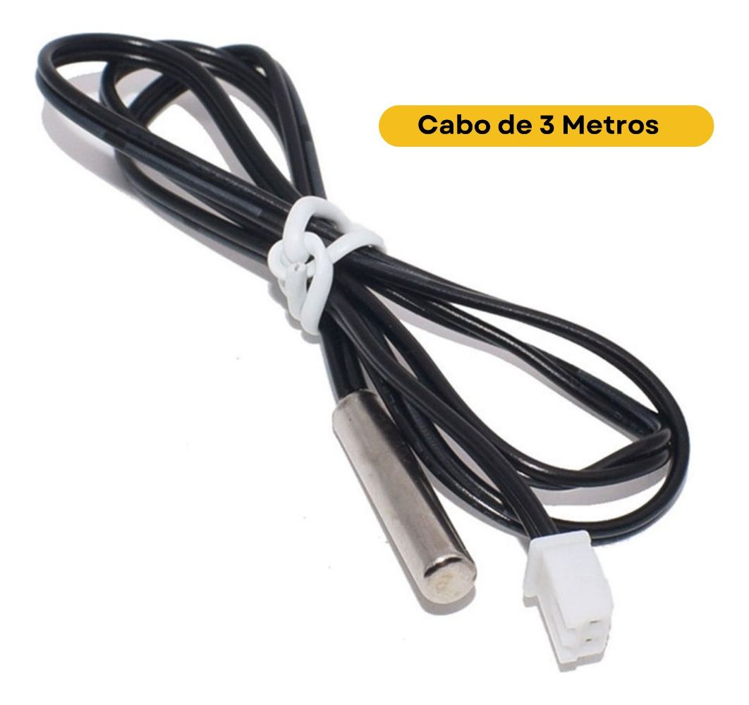 SENSOR TEMPERATURA NTC 10K RABICHO 3 M - lojatermon