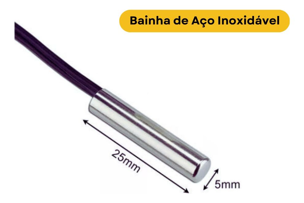 SENSOR TEMPERATURA NTC 10K RABICHO 3 M - lojatermon