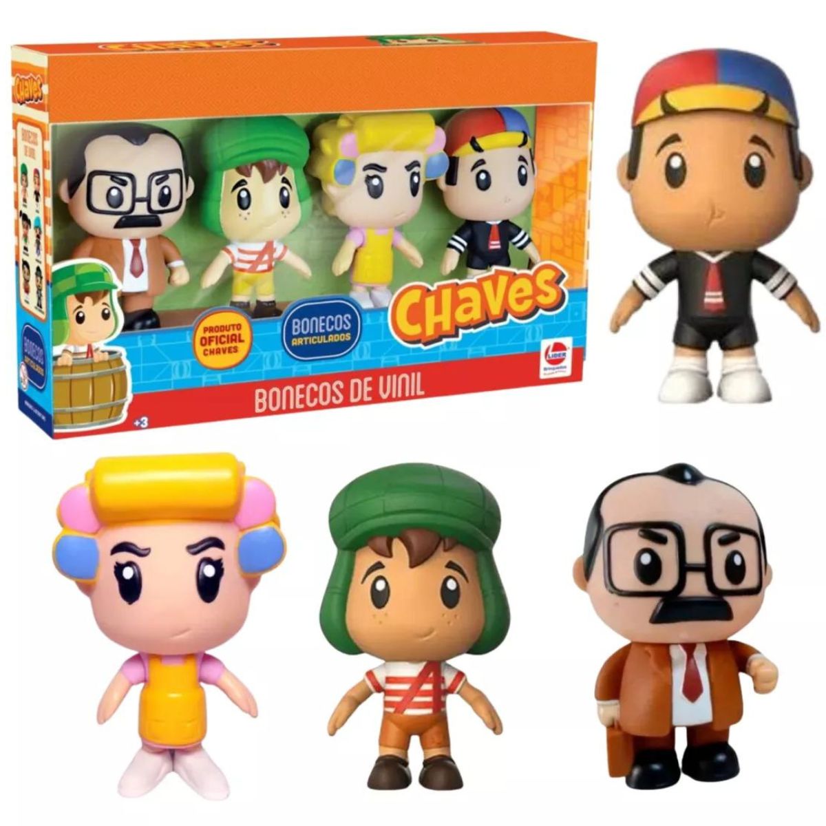 BONECOS TURMA CHAVES - COLEÇÃO COMPLETA - LIDER BRINQUEDOS (BCCC ...